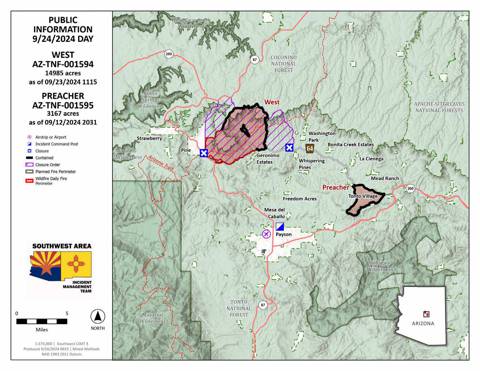 Az National Forest Maps Horton Fire Map | Watch Duty